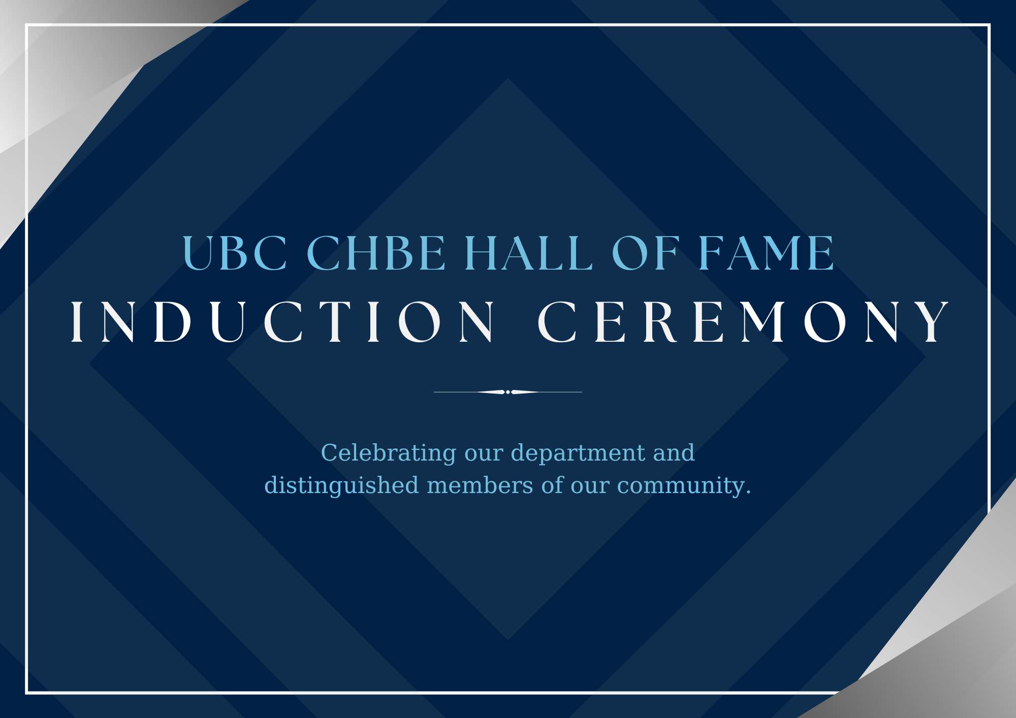 2023 CHBE Hall of Fame Award Celebration | UBC Chemical and Biological ...